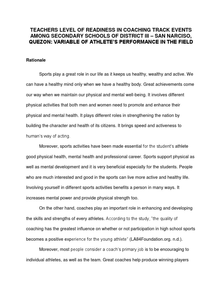 Teachers Level of Readiness | PDF | Sports | Teachers