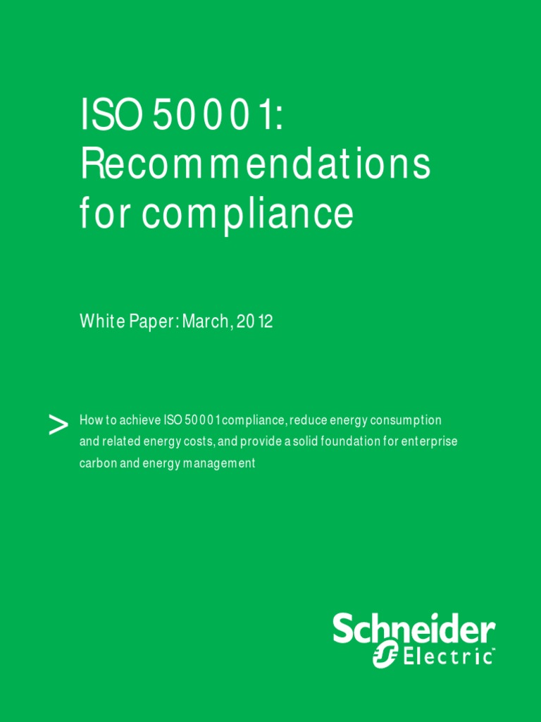2012 ISO 50001 Recommendations For Compliance | PDF | Energy Management ...