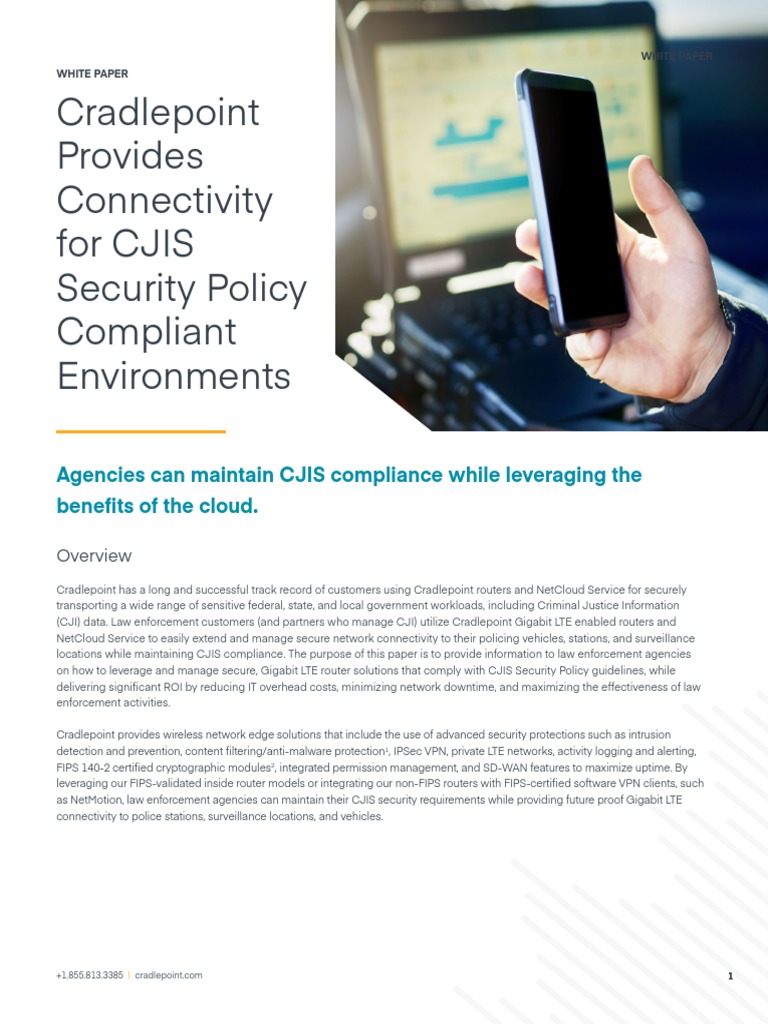 Cjis White Paper 2 | PDF | Virtual Private Network | Computer Network