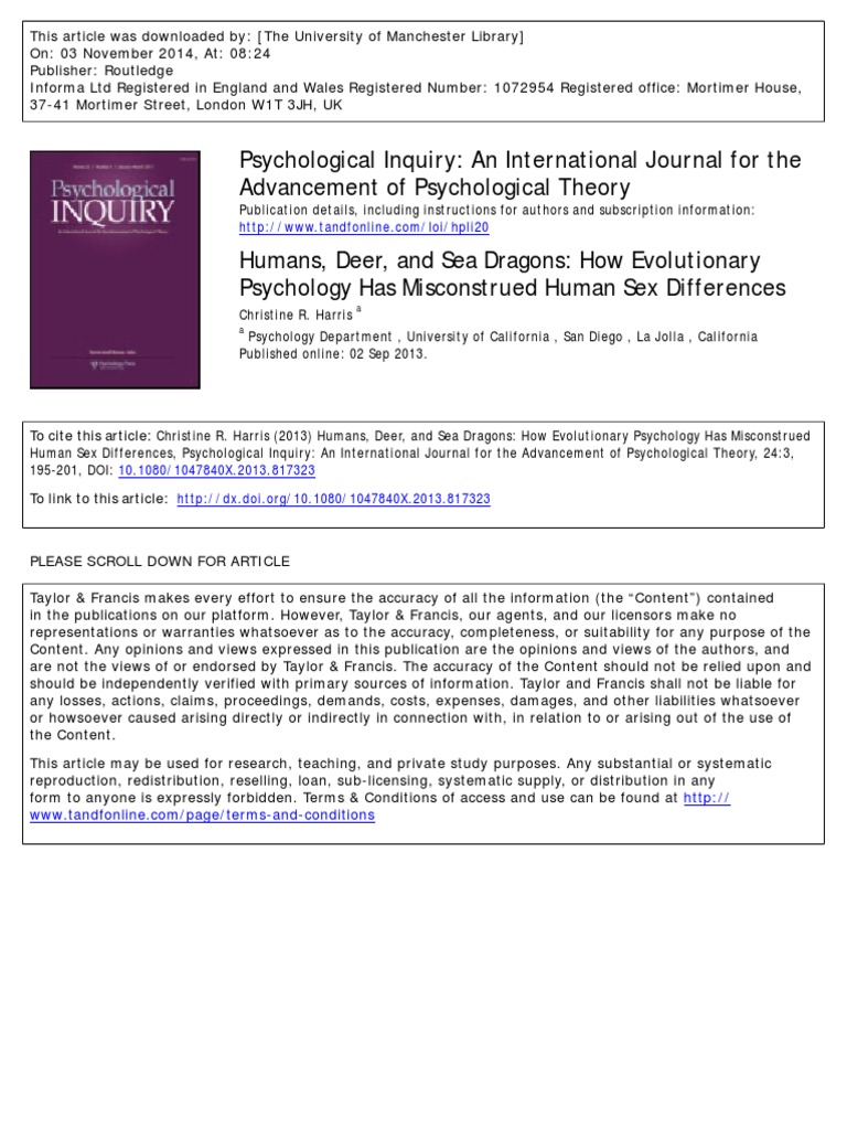 Psychological Inquiry: An International Journal For The Advancement of ...