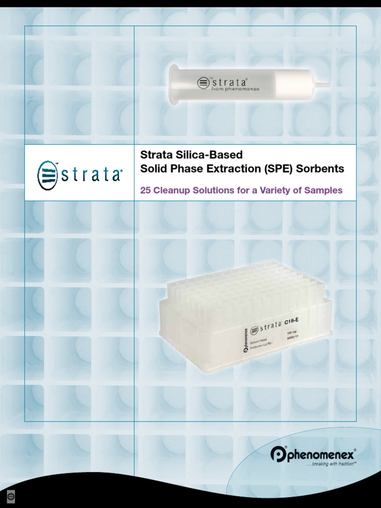 Solid Phase Extraction (SPE) Sorbents | PDF | Solvent | Silicon