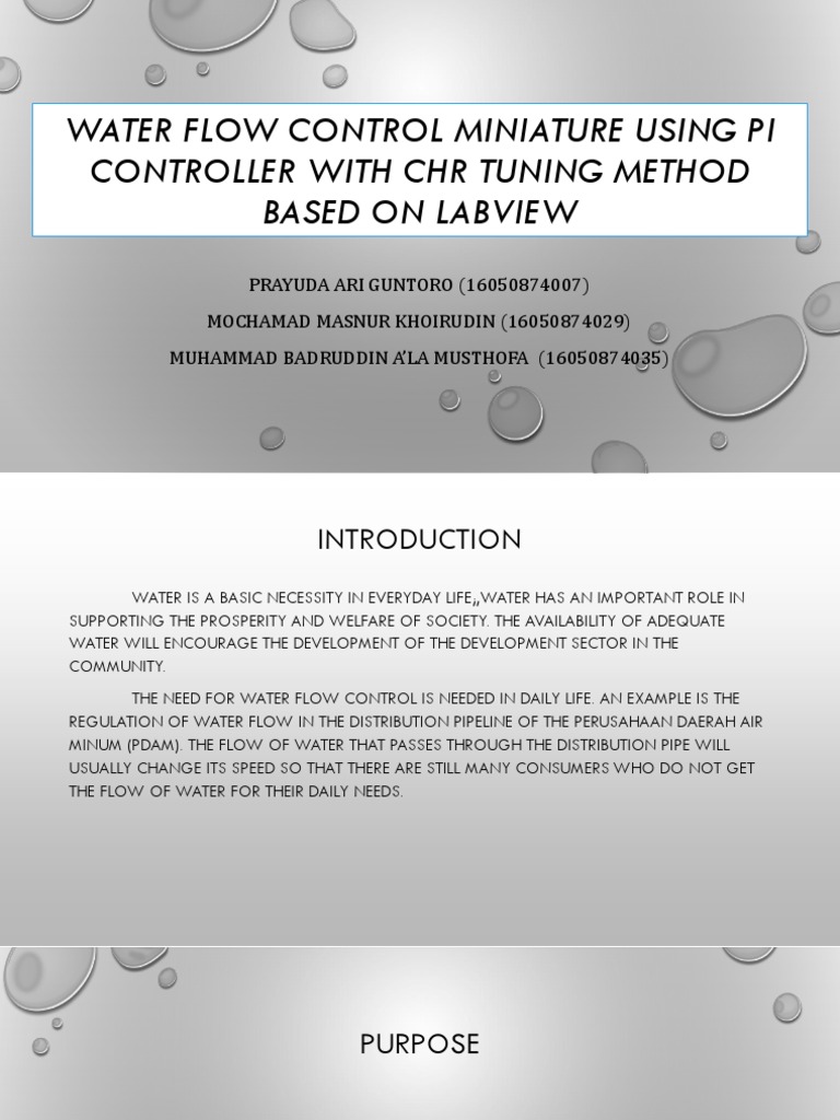 Water Flow Control | PDF | Control Theory | Drinking Water