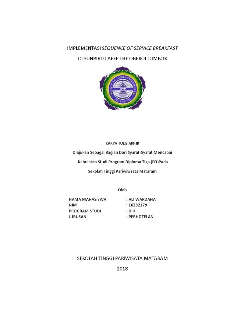 Contoh Karya Tulis Akhir Pdf 