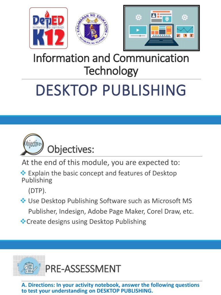 Desktop Publishing Lesson 1 | PDF | Mass Media | Communication
