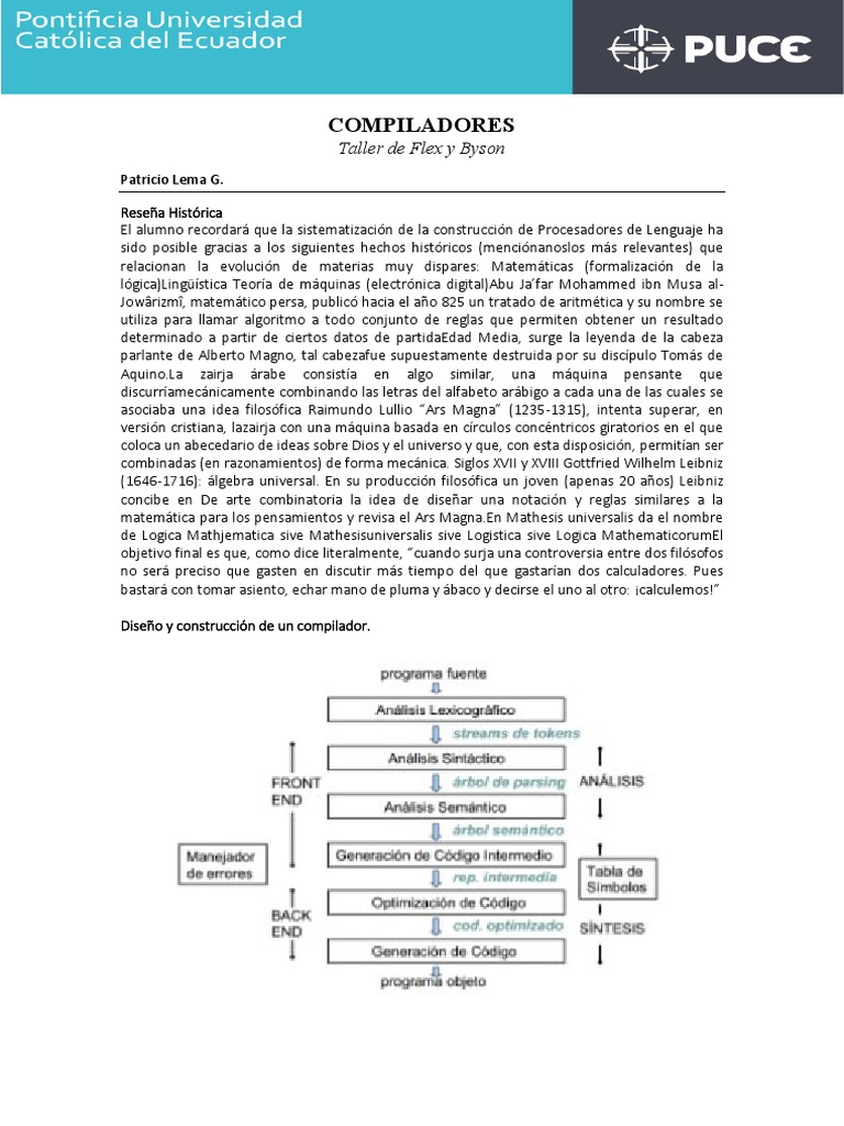 Flex y Bison | PDF | Compilador | Archivo de computadora