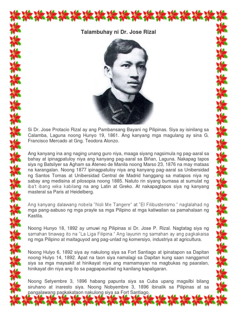 Talambuhay Ni DR | PDF