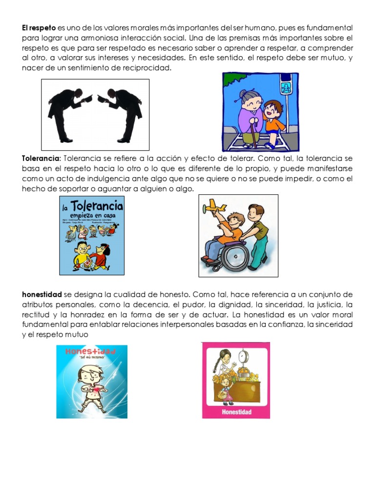 El Respeto Es Uno de Los Valores Morales Más Importantes Del Ser Humano ...