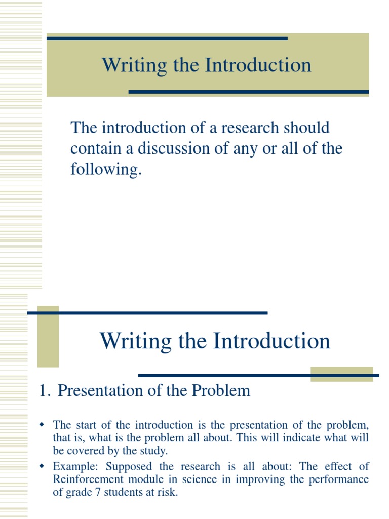 Writing Effective Introductions for Research Papers | PDF | Science ...