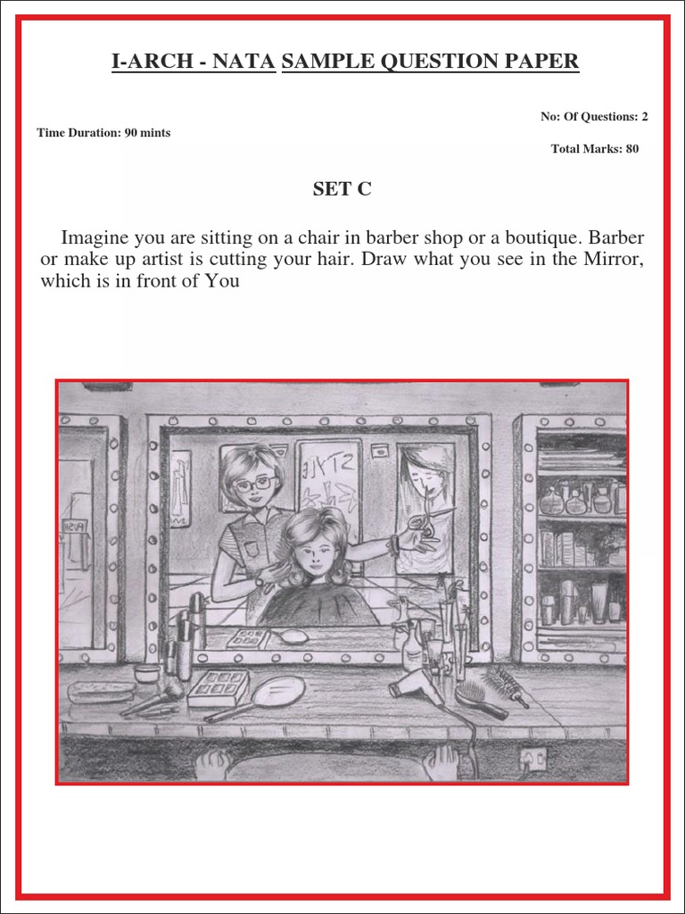 NATA Sample Drawing Questions Set C | PDF