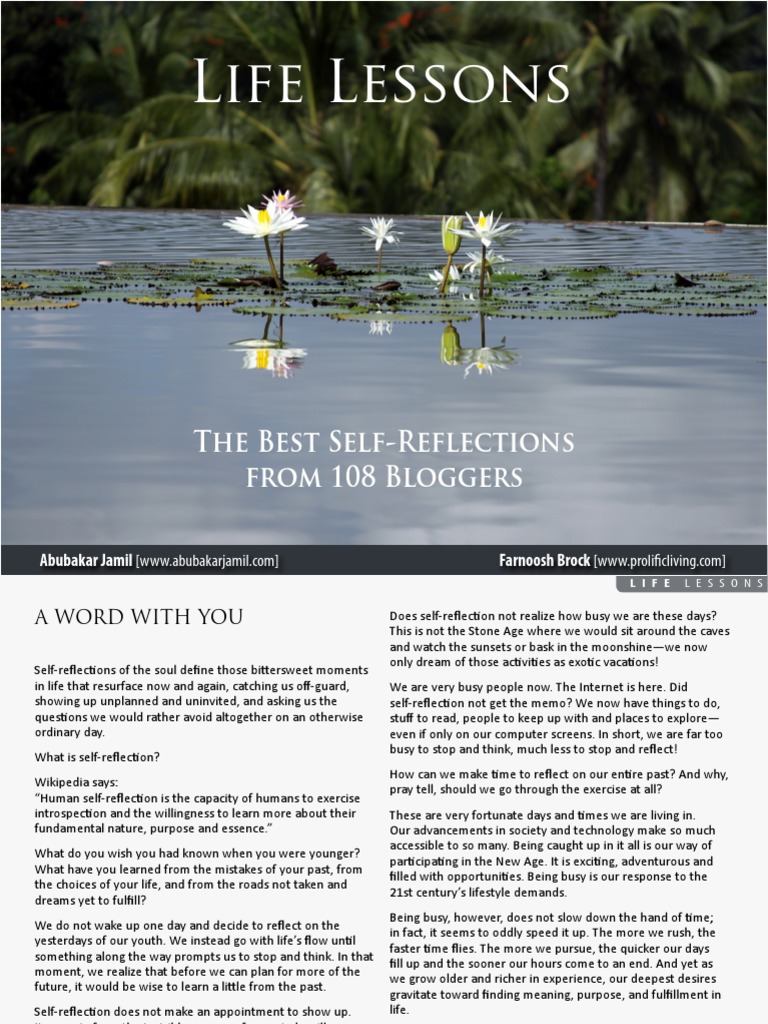 Life Lessons PDF | PDF | Love | Time