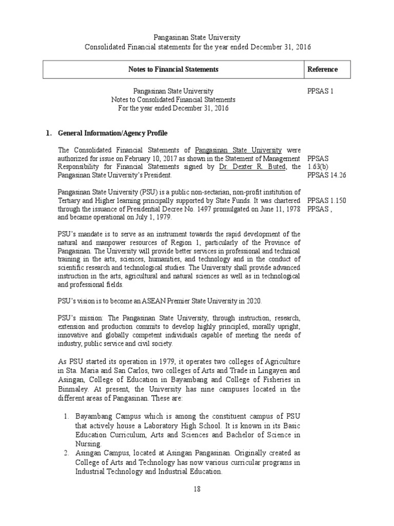 Notes To Financial Statements Reference | PDF | Intangible Asset ...
