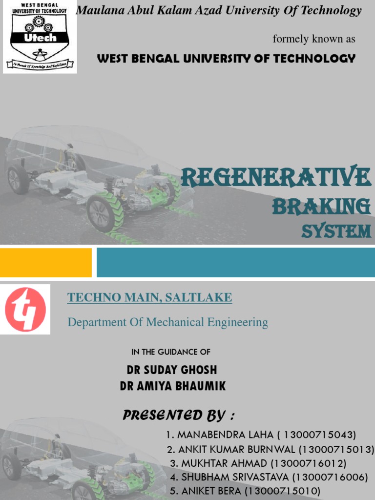 Overview of Regenerative Braking System | PDF | Brake | Electric Power