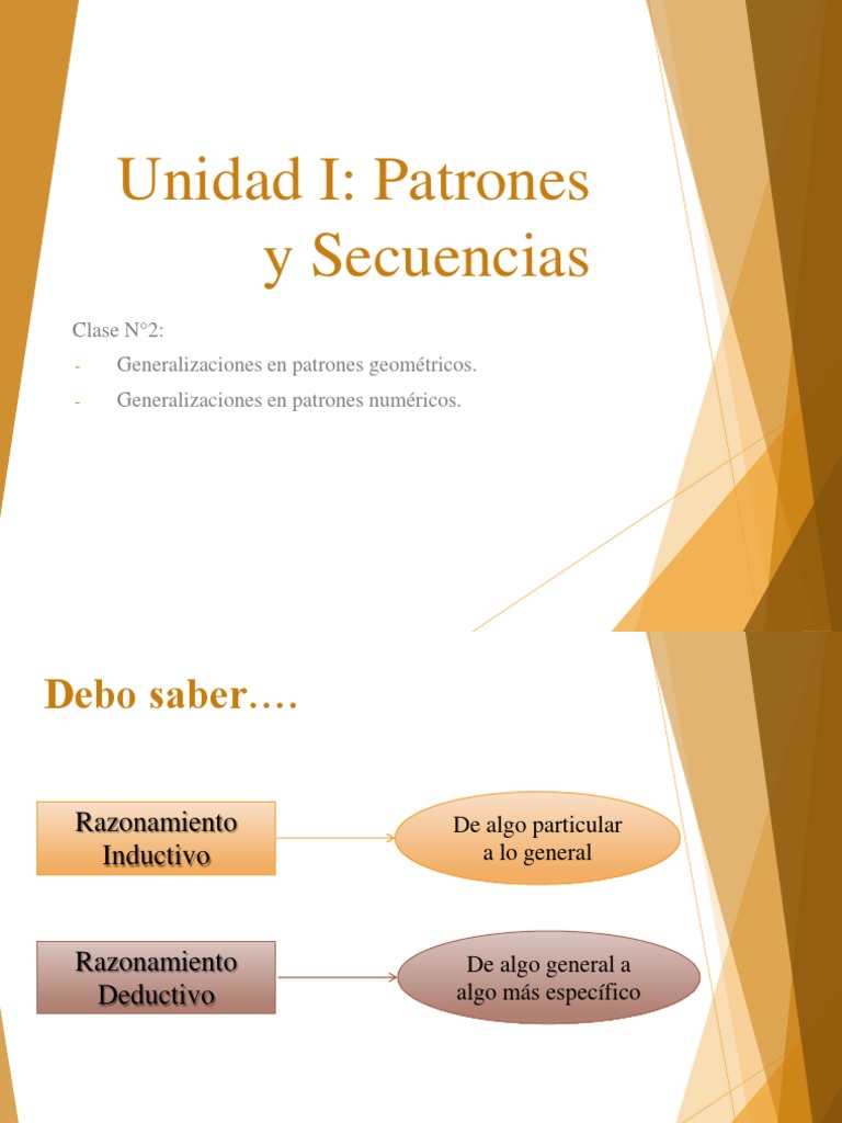 U1 Patrones y Secuencias.-Clase-1 | PDF | Secuencia | Enseñanza de ...