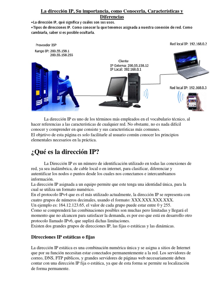 La dirección IP, Su importancia, como Conocerla, Características y ...