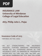 Philippine Insurance Code Overview | PDF | Insurance | Life Insurance