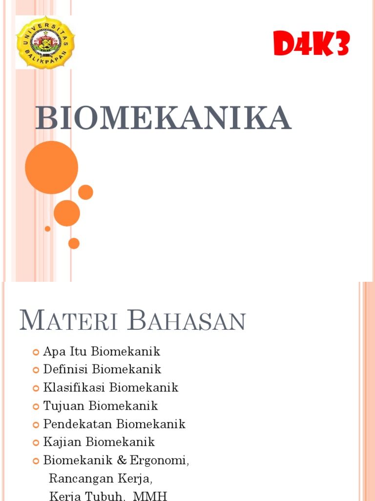 Pengenalan Biomekanika dan Ergonomi | PDF