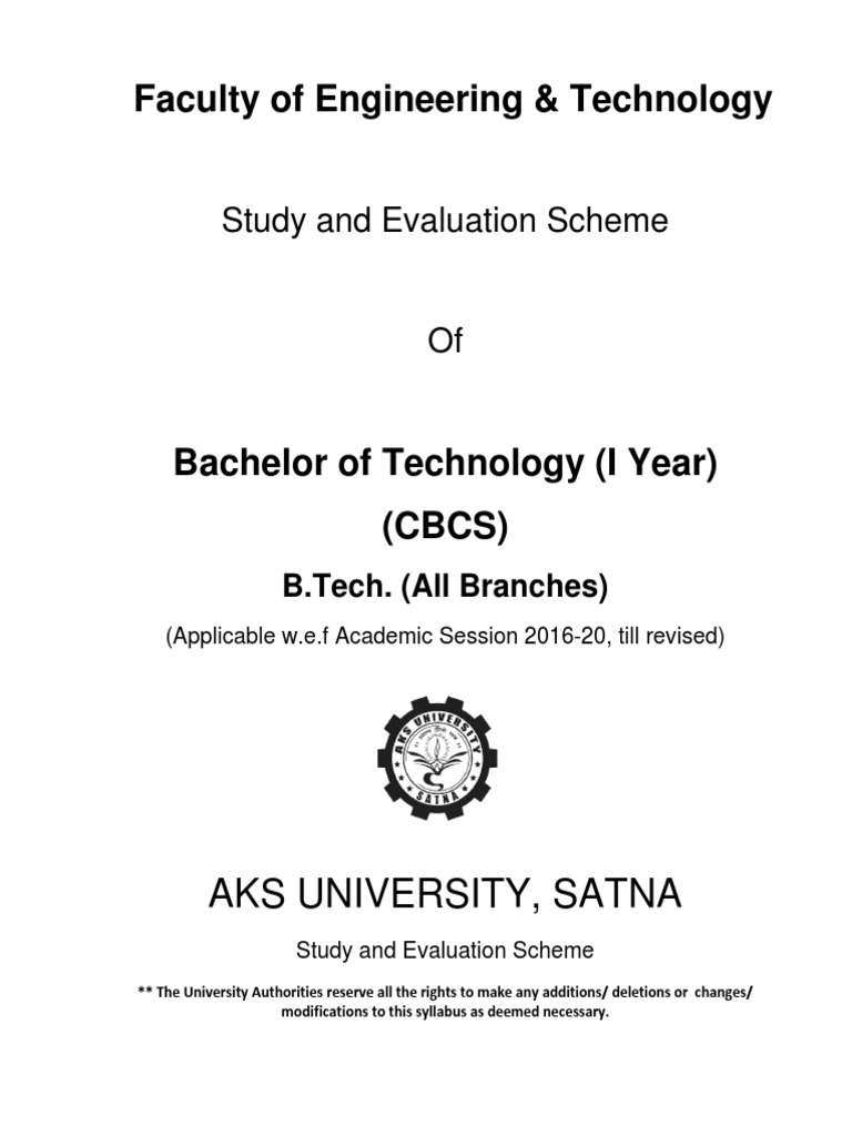 B.tech I Year Cbcs 2016 | PDF | Matrix (Mathematics) | Optics