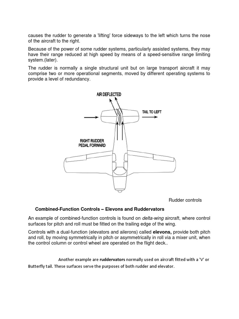 Combined-Function Controls - Elevons and Ruddervators | PDF