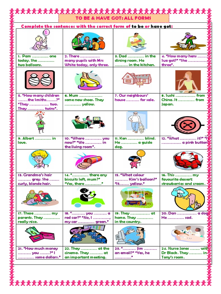 Exercises To Be VS Have Got | PDF