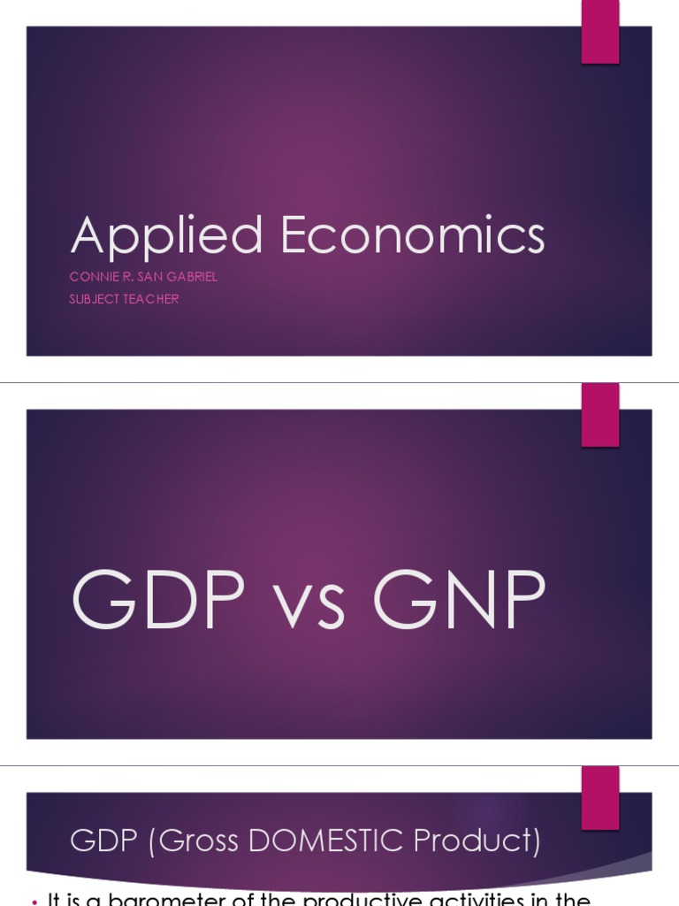 GDP Vs GNP | PDF