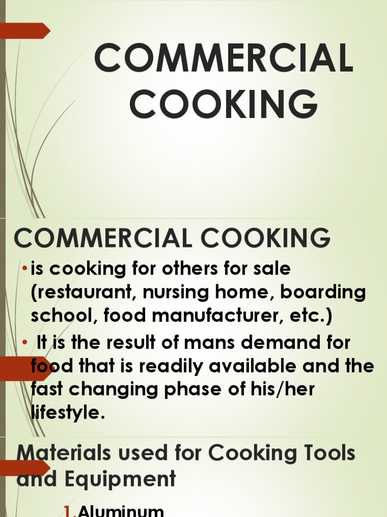 Materials of Cooking Tools and Equipment | PDF