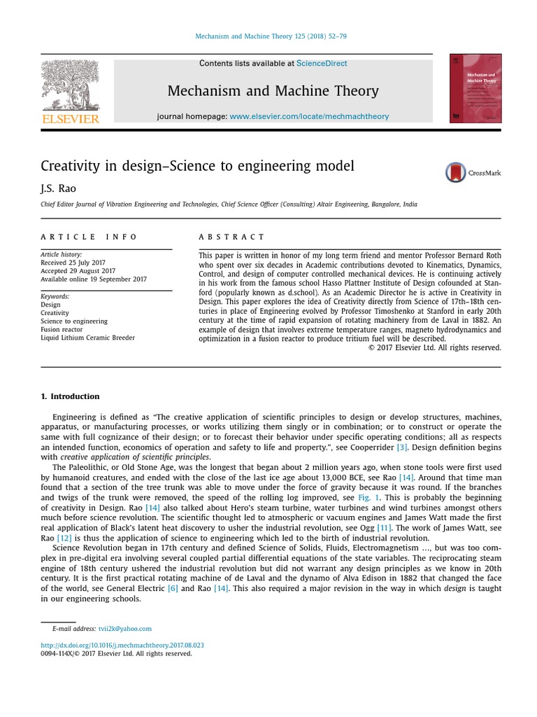 Mechanism and Machine Theory: J.S. Rao | PDF | Finite Element Method ...