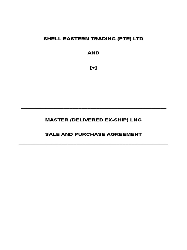 SLMT Msa Des | PDF | Liquefied Natural Gas | Contractual Term