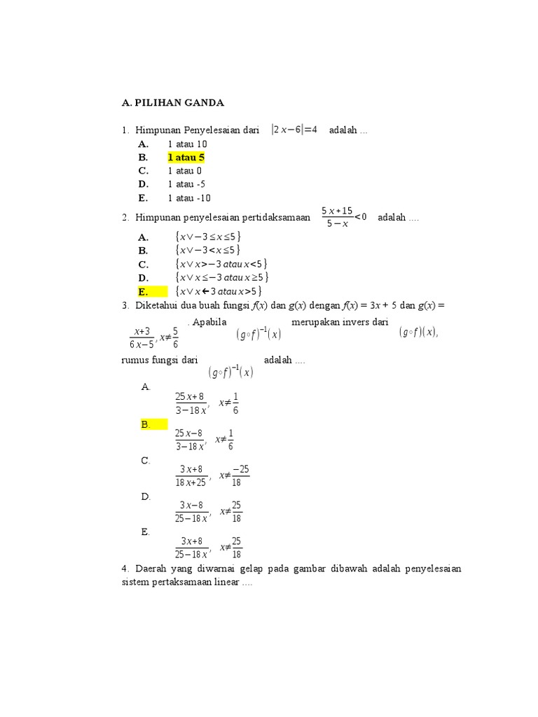 Soal Utama Matematika Wajib Uasbn 2018-2019 | PDF | Metode & Bahan Ajar