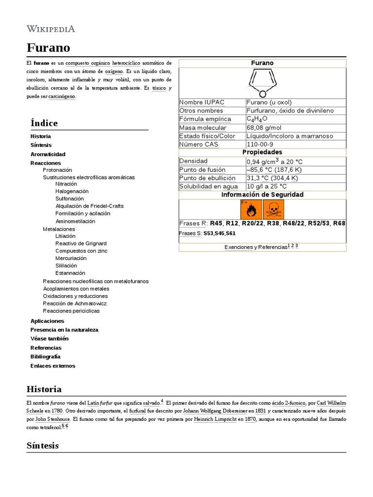 Furano | PDF | Química Orgánica | Química