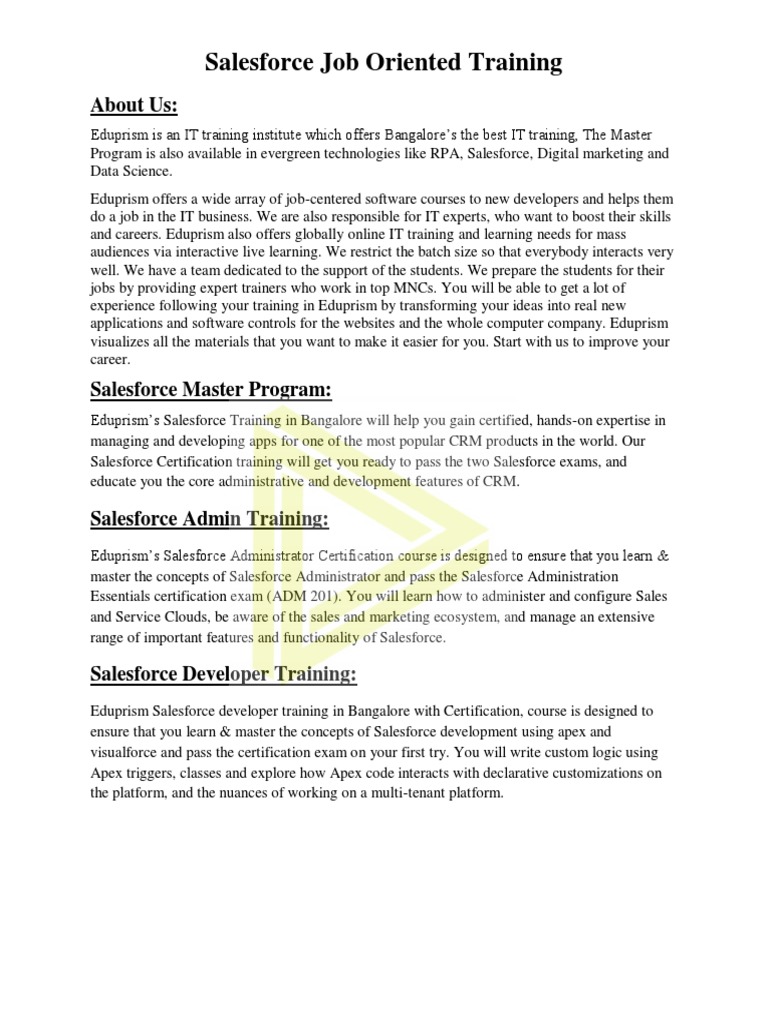Salesforce Training | PDF | Salesforce.Com | Software