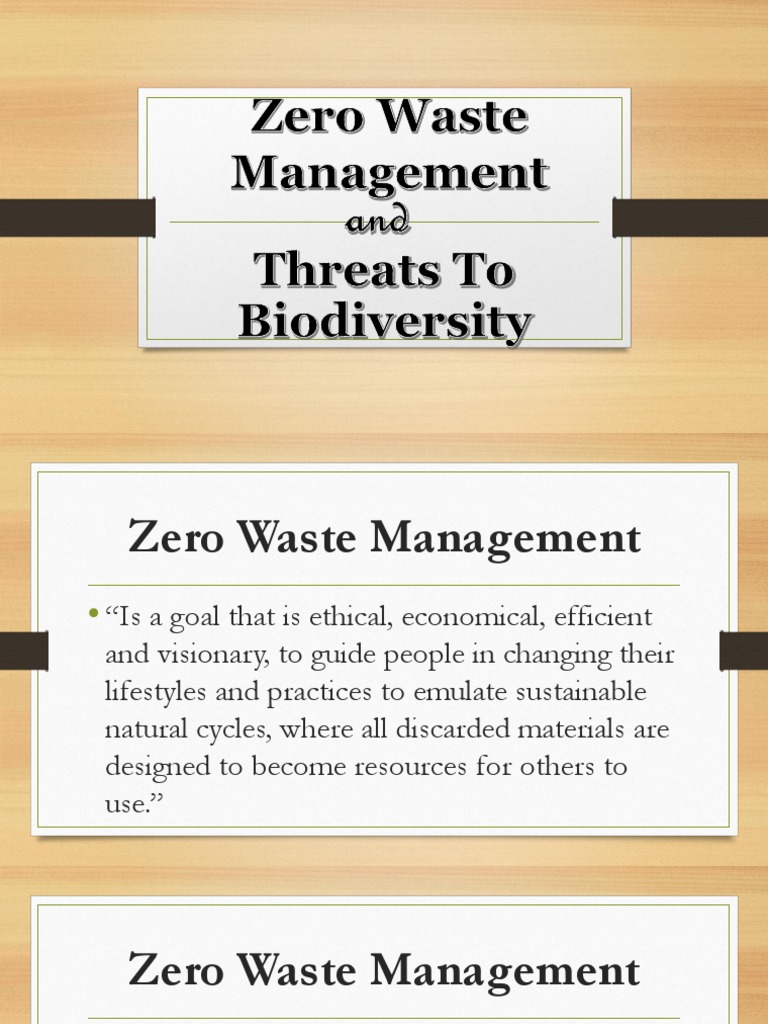 Zero Waste Management | PDF | Biodiversity | Waste Management