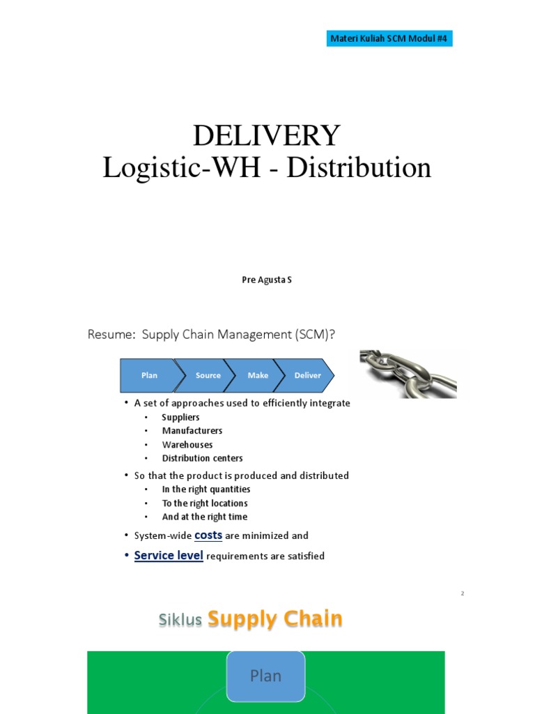 Distribution and Logistic (Materi # 4) | PDF | Warehouse | Logistics