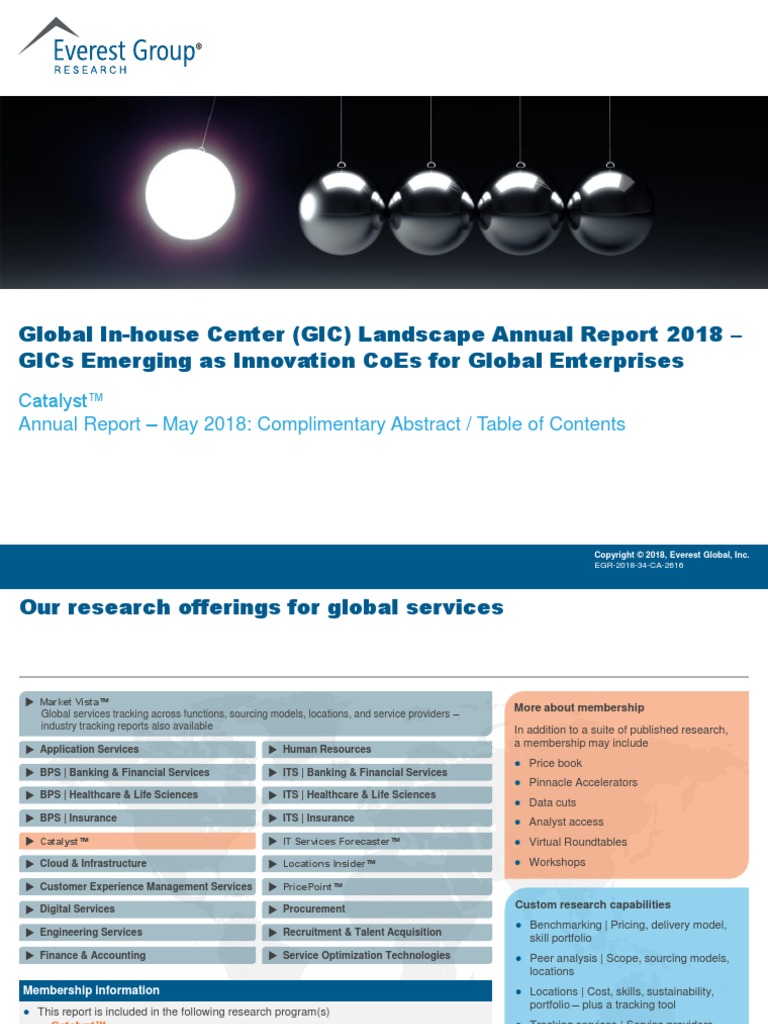 Everest Group - Global In-House Center (GIC) Landscape Annual Report 2018 - CA | PDF ...