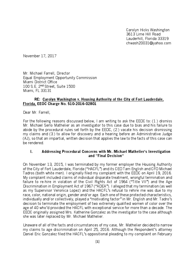 Response To Respondent Final EEOC Charge 501 2016 02801 Final Equal 