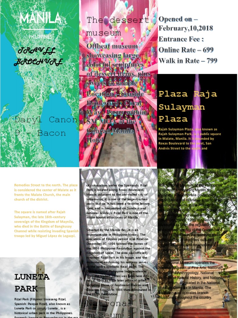 Tourism Brochure Manila | PDF | Southeast Asia | Philippines