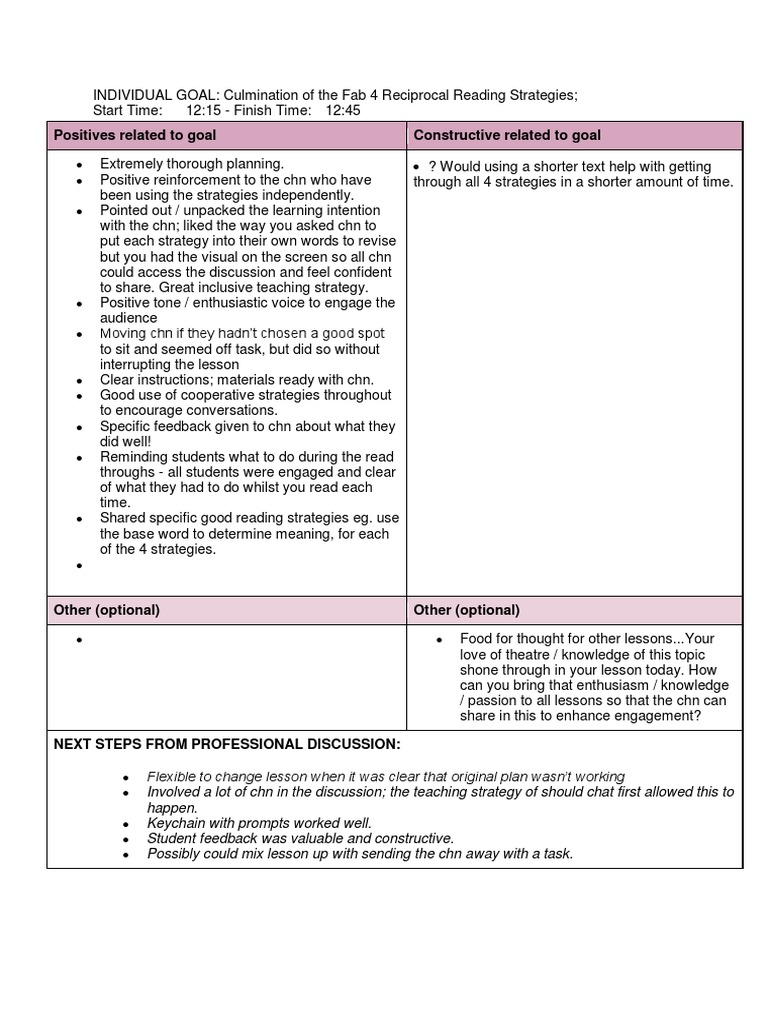 Individual Goal | PDF | Behavior Modification | Applied Psychology