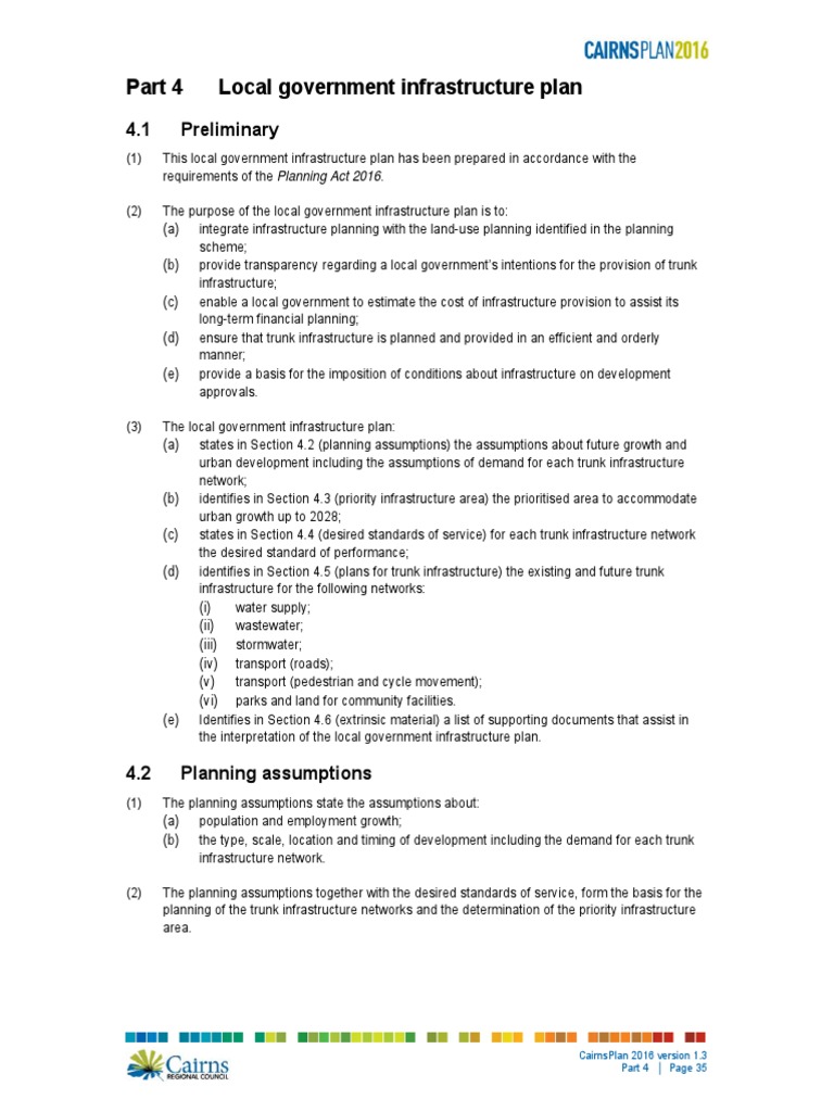 Local Government Infrastructure Plan: 4.1 Preliminary | PDF | Flood ...