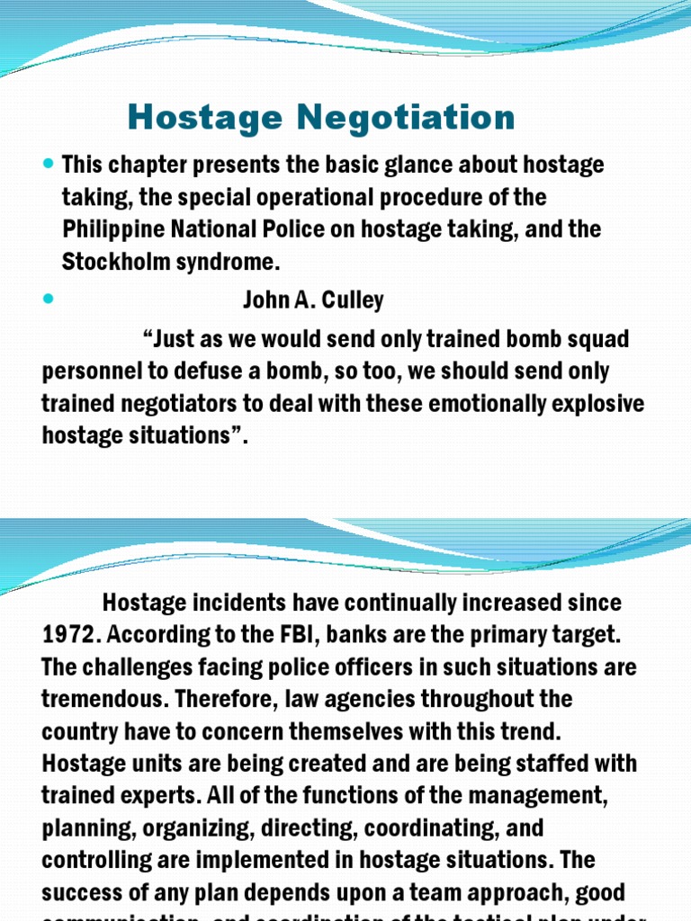 Hostage Negotiation | PDF | Hostage | Negotiation