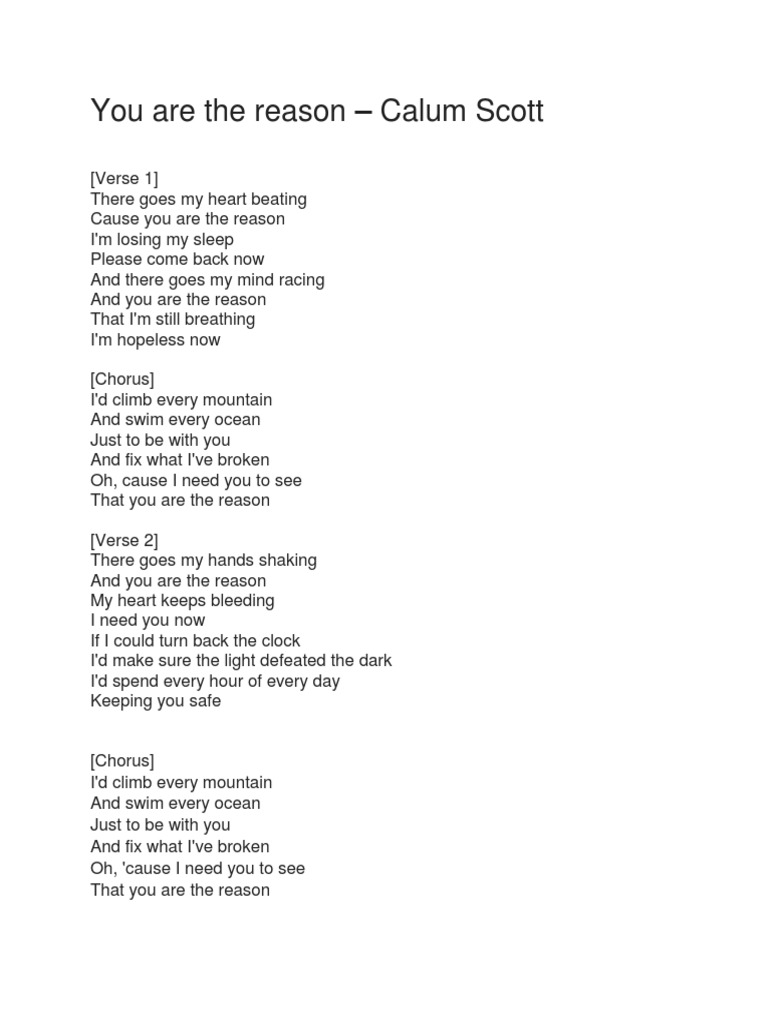 You Are The Reason | PDF