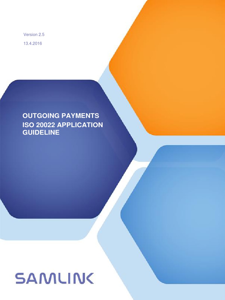 Outgoing Payments Iso 20022 Application Guideline | PDF | Invoice ...