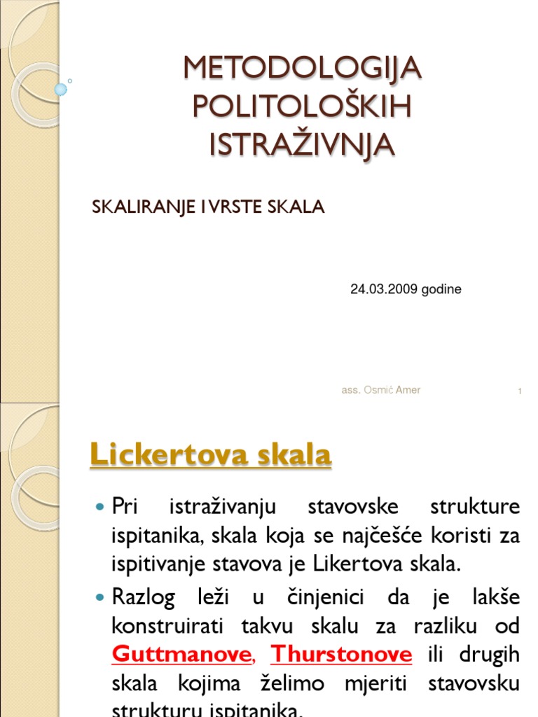 Skaliranje I Vrste Skala | PDF