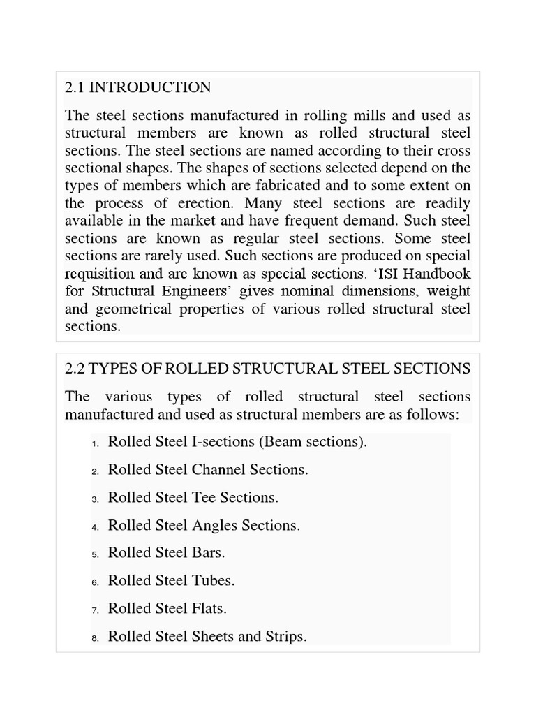 Types of Steel Section | PDF | Structural Steel | Beam (Structure)