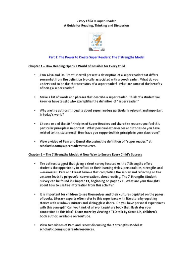 Super Reader | PDF | Classroom | Literacy