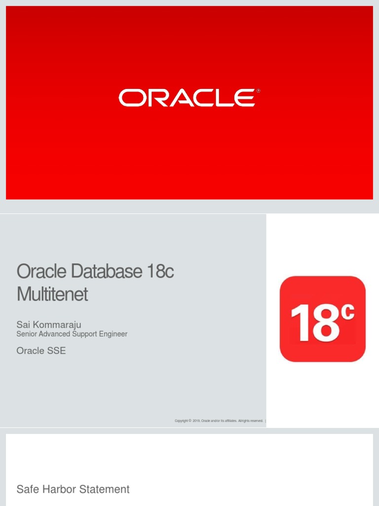 Oracle 18c Multitenant | PDF | Oracle Database | Backup