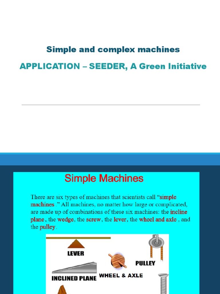 Simple and Complex Machines | PDF
