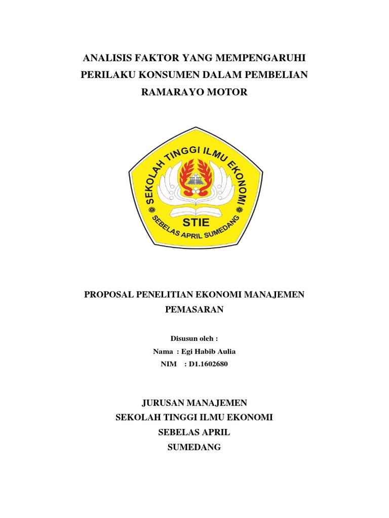 Proposal Skripsi Manajemen Pemasaran | PDF