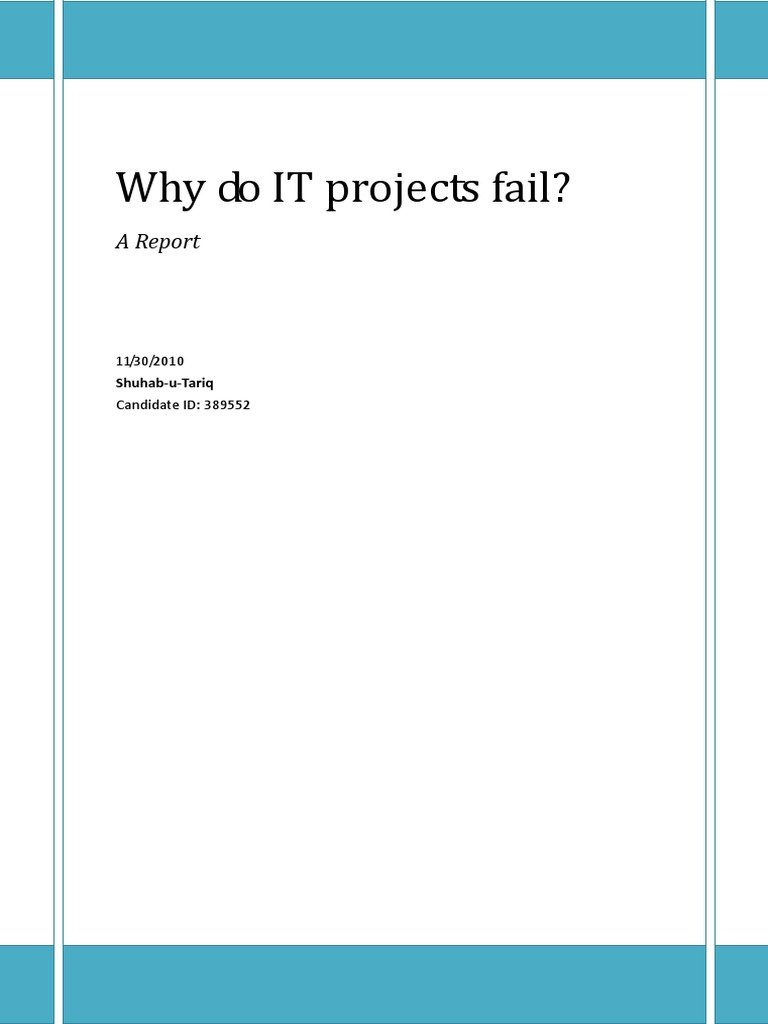 IT Project Failure: Causes & Analysis | PDF | Enterprise Resource ...