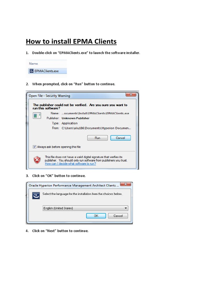 How to install EPMA Clients in 7 steps | PDF | Utility Software ...