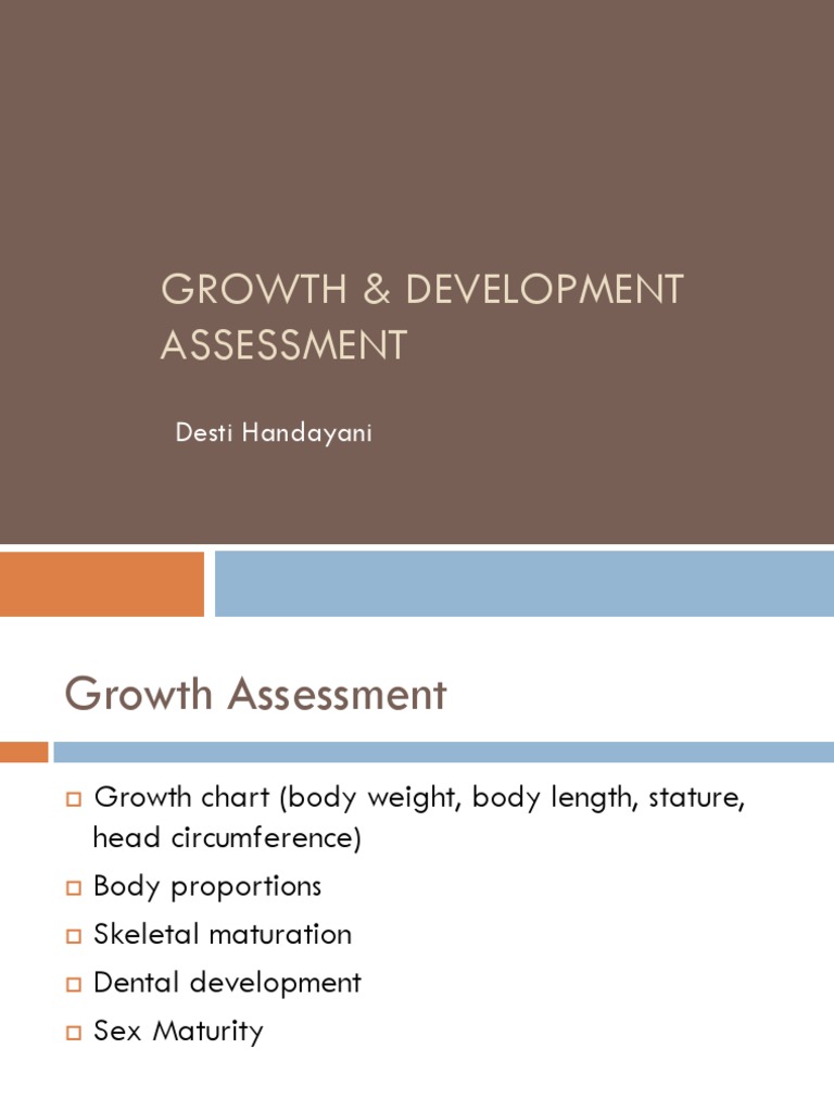 Growth & Development Assessment: Desti Handayani | PDF | Percentile ...