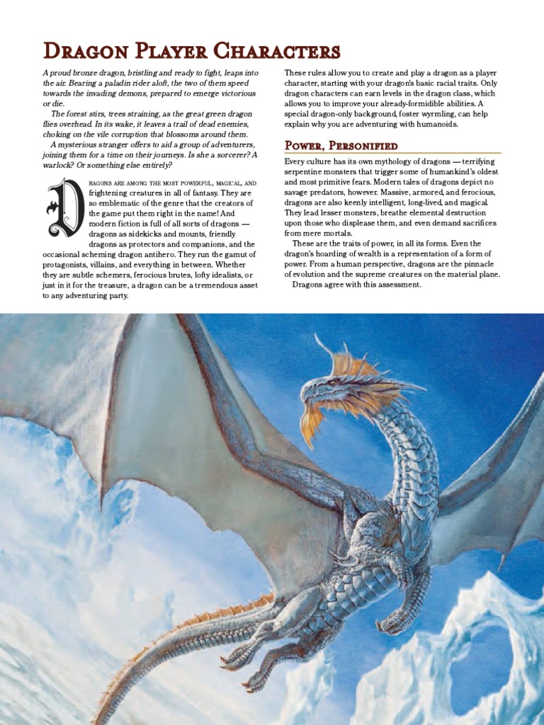DragonPlayerCharactersV2 5 | PDF | General Fiction